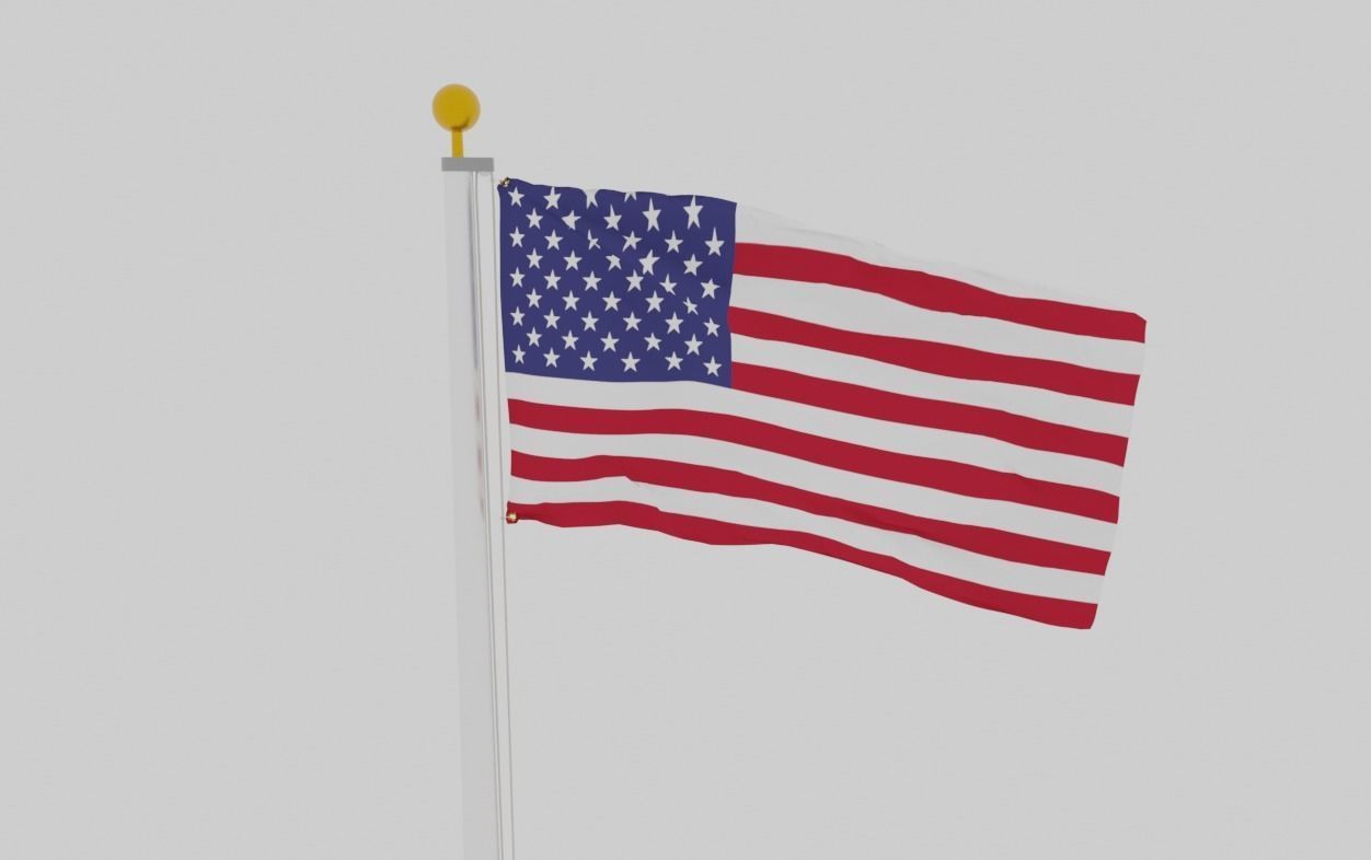 US Flag - Animated 3D model animated rigged | CGTrader