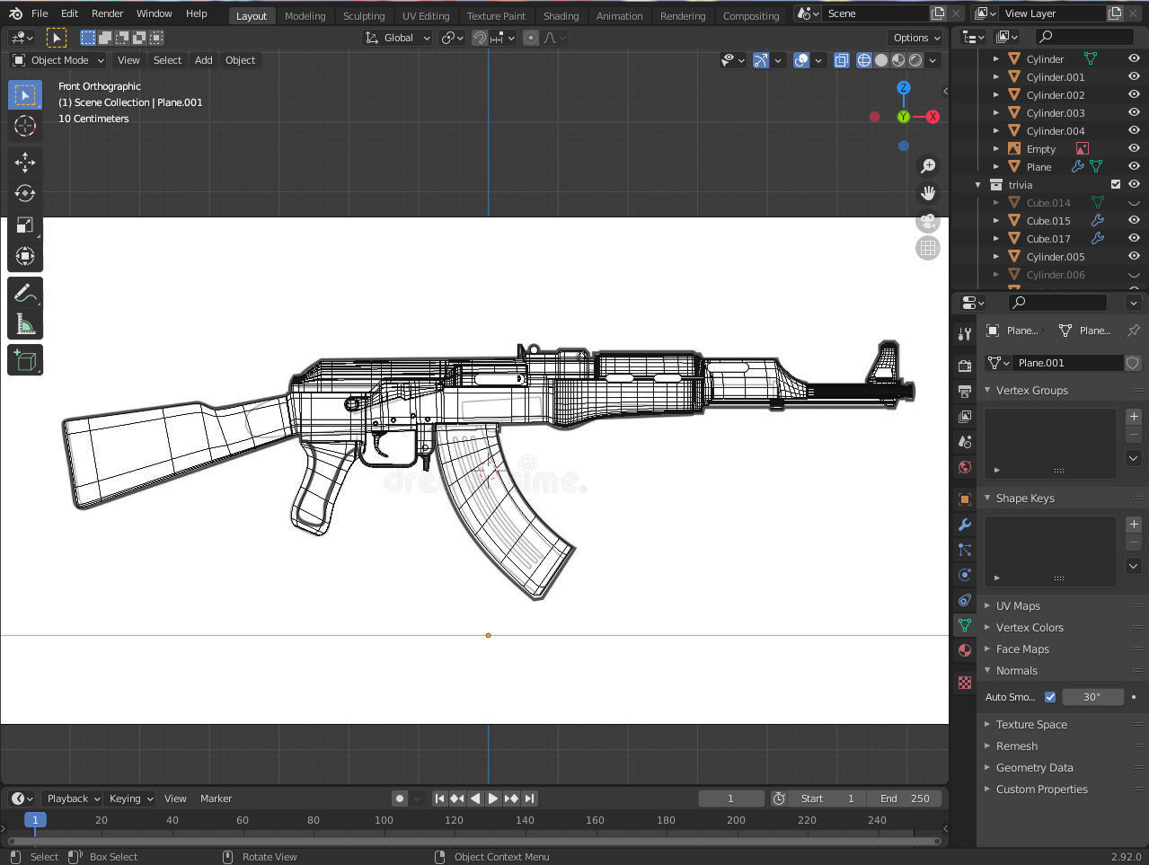 3D model AK-47 rifle VR / AR / low-poly | CGTrader