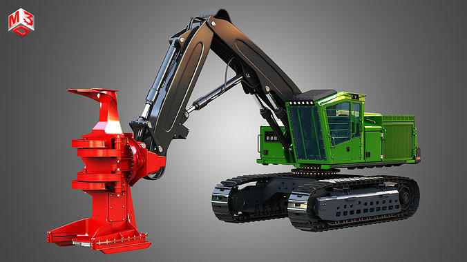 JD - 953MH Tracked Feller Buncher 3D model | CGTrader