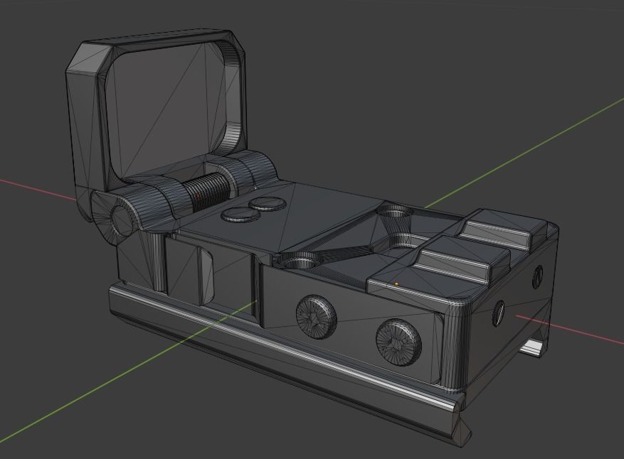 3D model Flip Collimator Sight VR / AR / low-poly | CGTrader