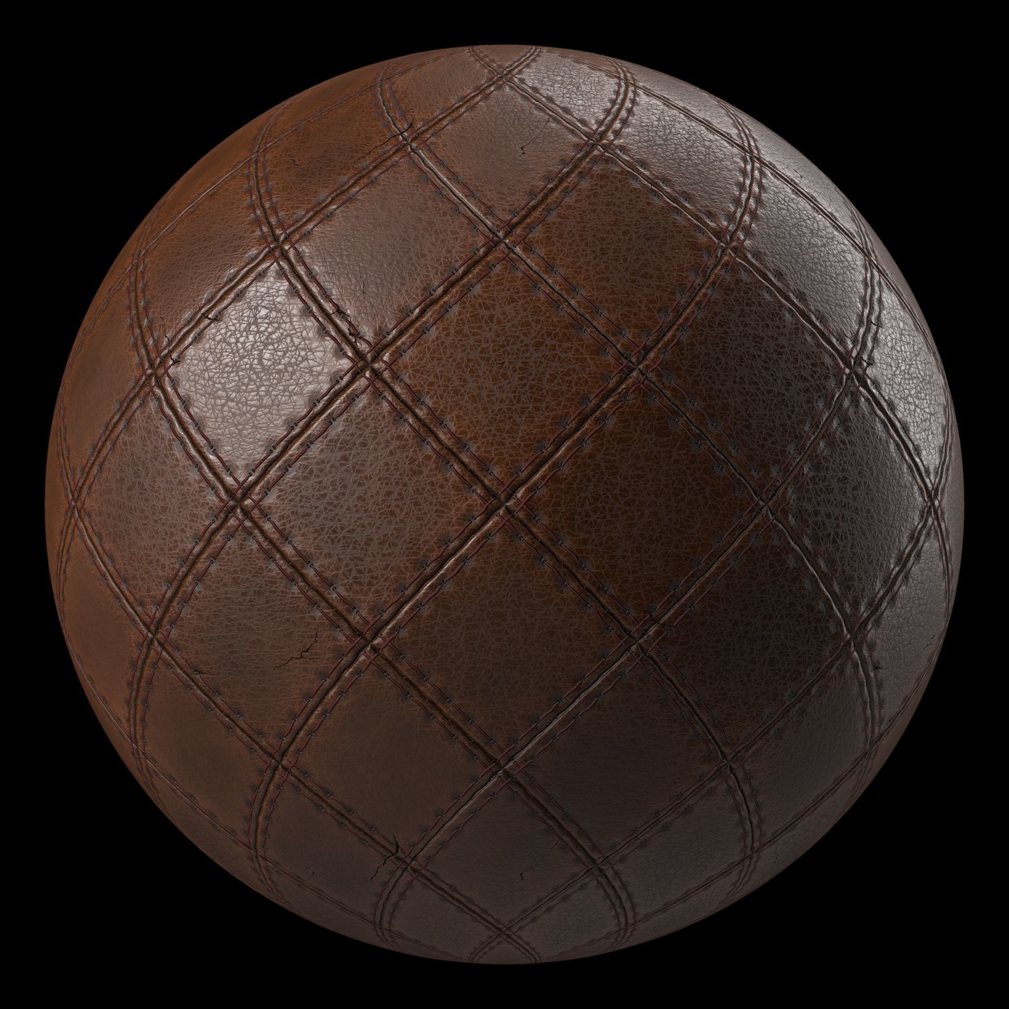 3D model Leather Materials 1- Stitched leather - Pbr 4k Seamless VR ...