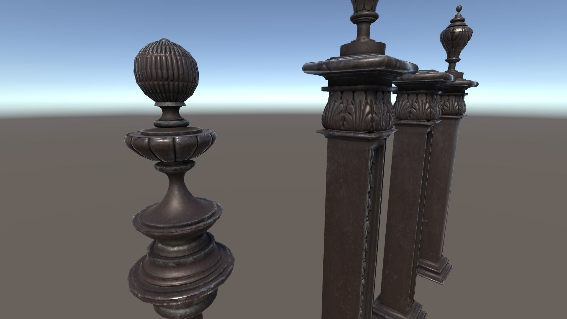 3D model Old Stairs Columns VR / AR / low-poly | CGTrader