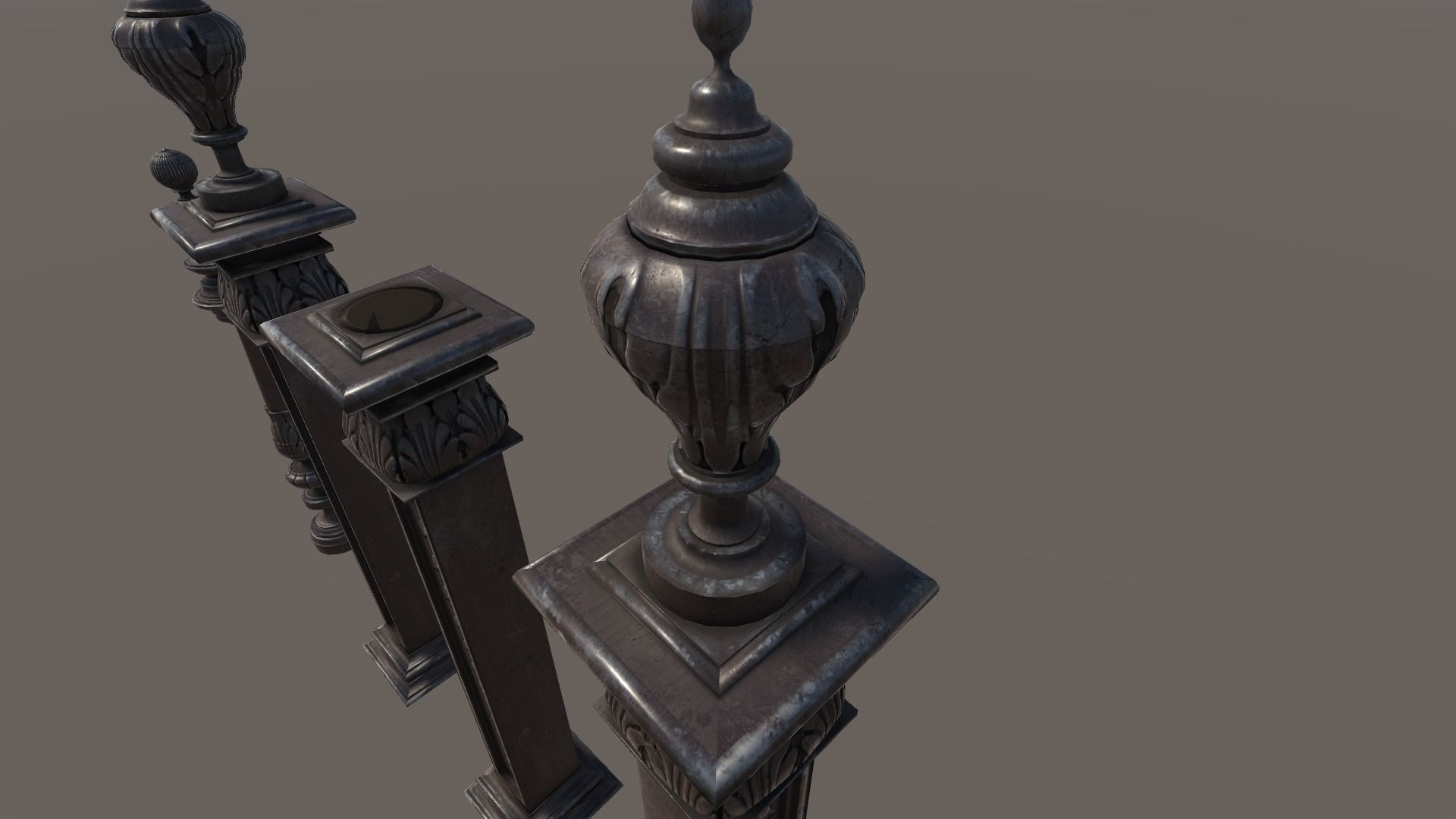3D model Old Stairs Columns VR / AR / low-poly | CGTrader