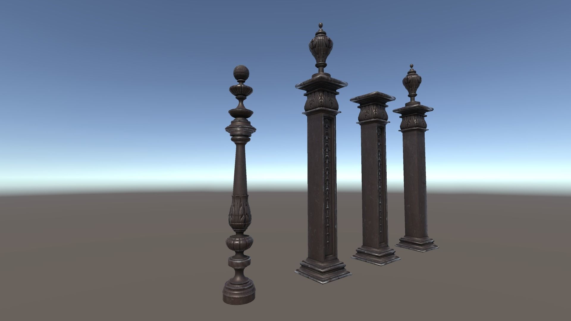 3D model Old Stairs Columns VR / AR / low-poly | CGTrader