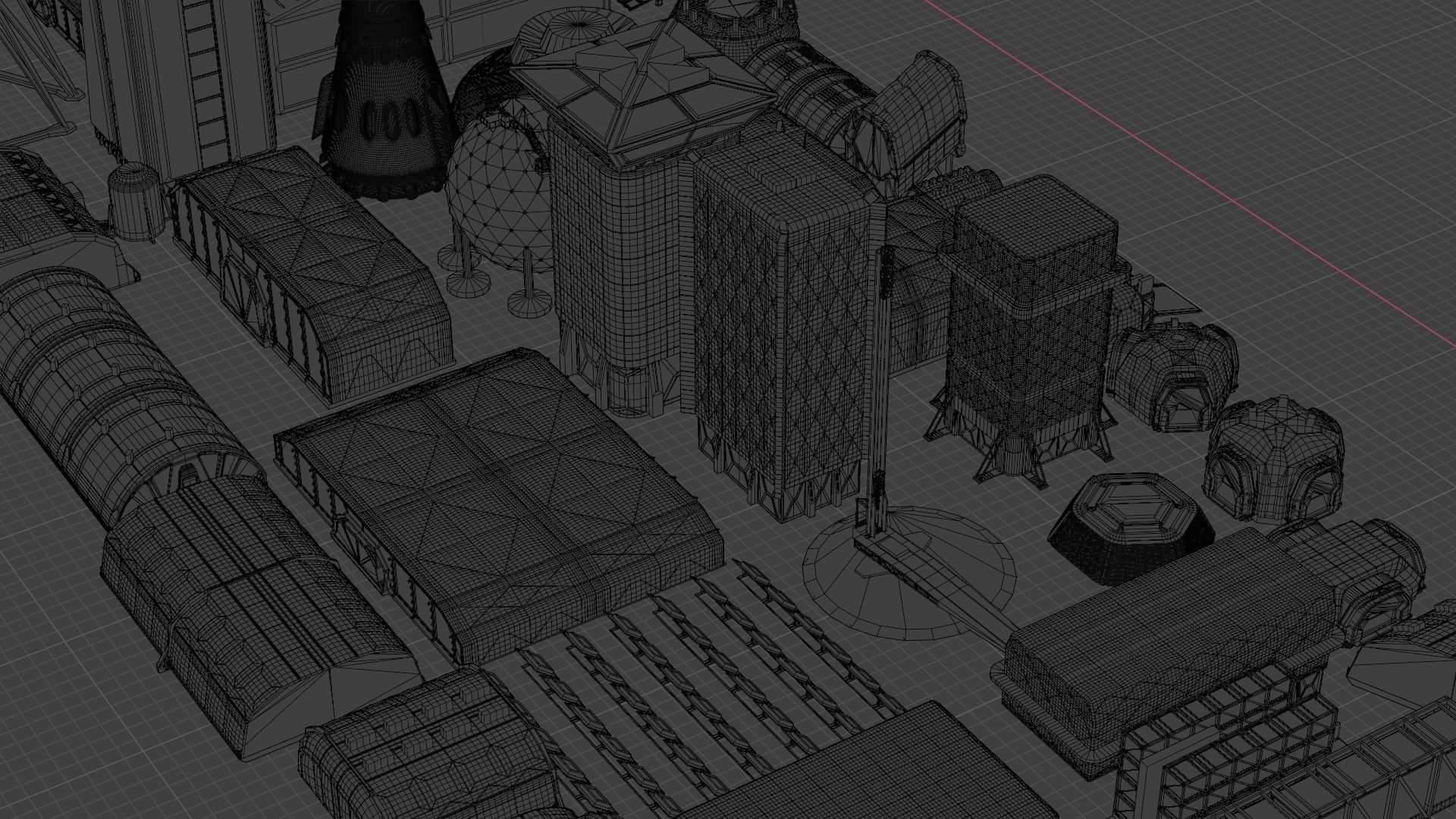 3D Sci-Fi Space Assets kit 3D model | CGTrader