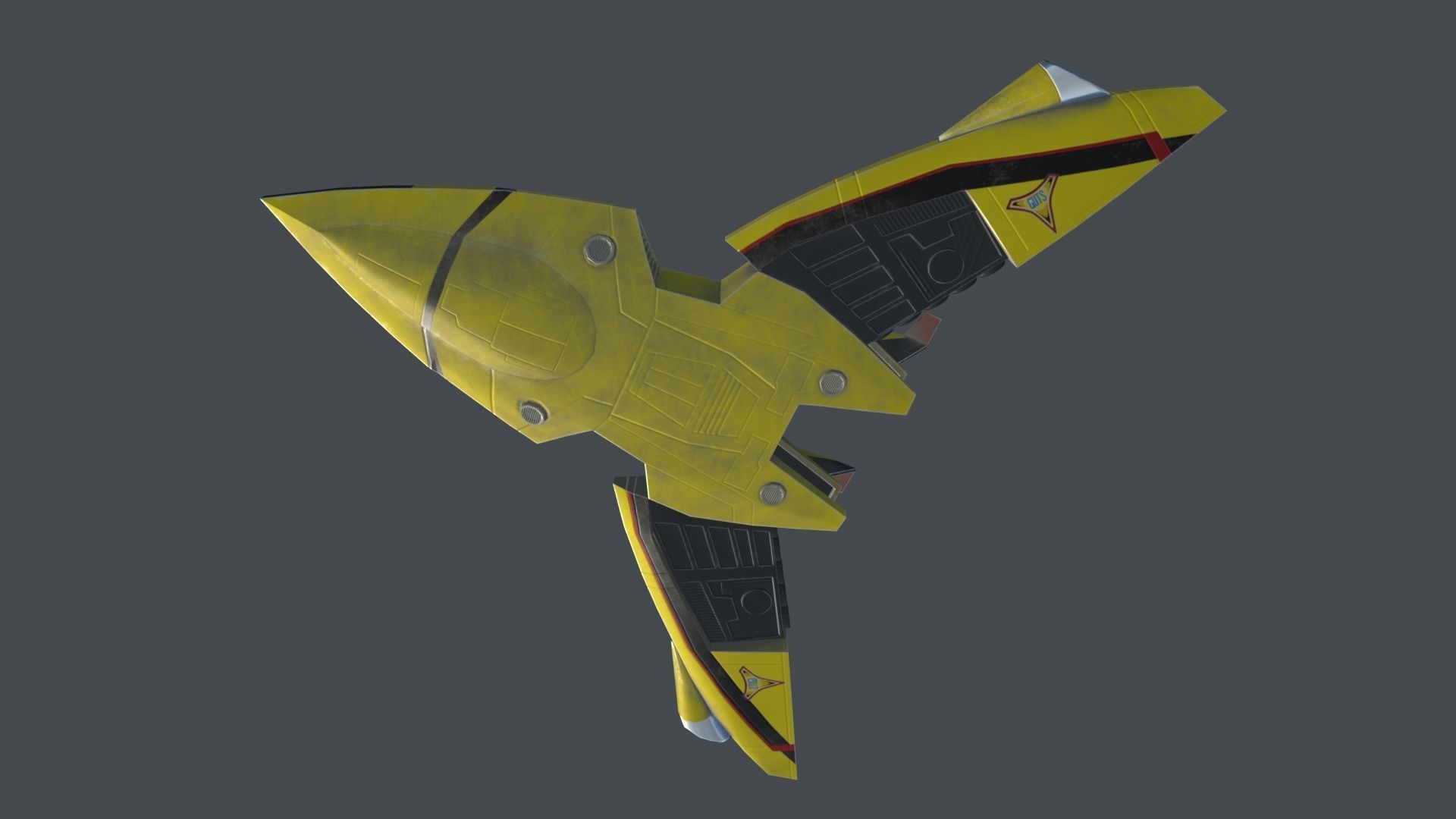 3D model GUTS WING 1 ultrman tiga plane aircraft VR / AR / low-poly ...