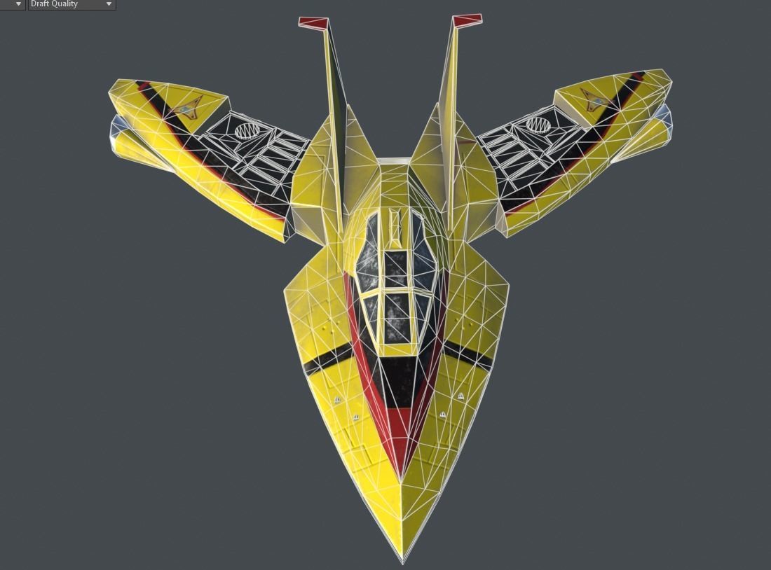 3D model GUTS WING 1 ultrman tiga plane aircraft VR / AR / low-poly ...