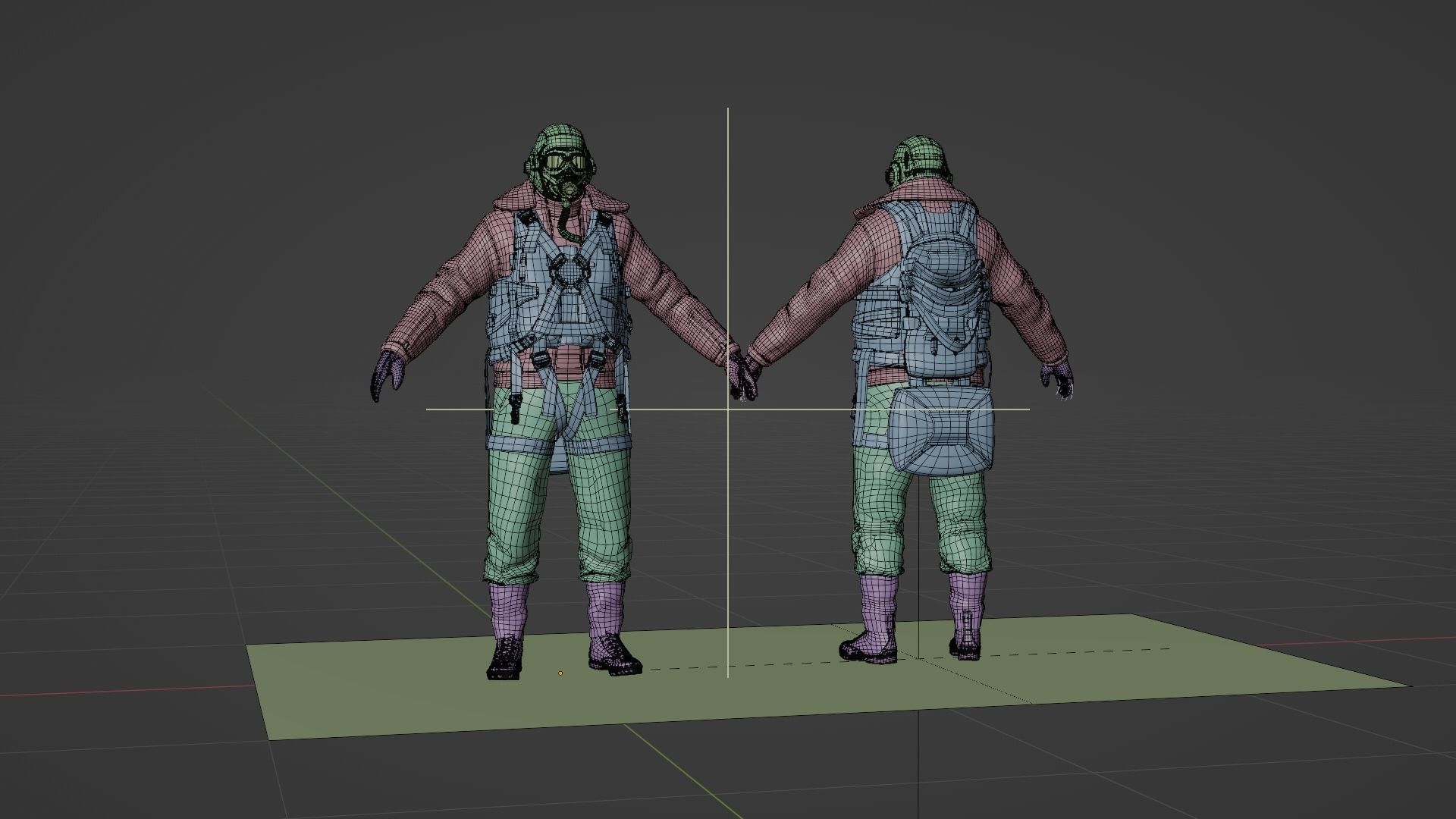 SOLDIER WWII USA Pilot 3D model | CGTrader