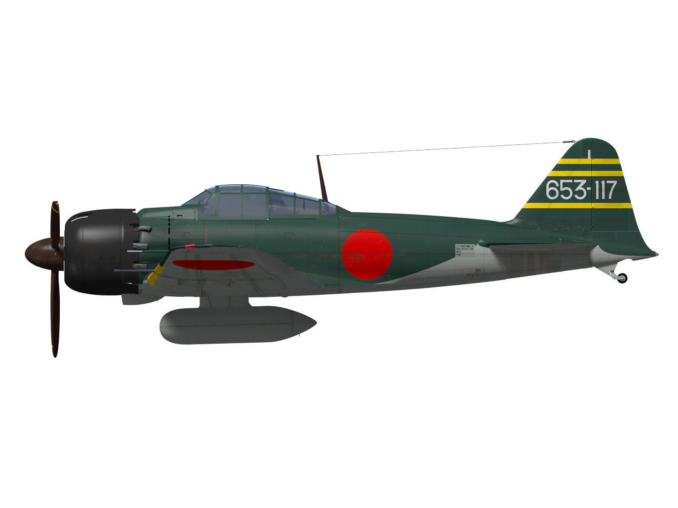 A6M5 Zero fighter Type 52 3D model | CGTrader
