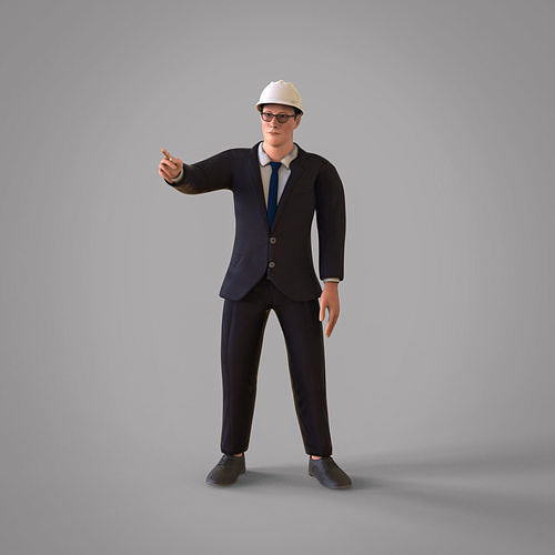 3D model Worker Supervisor Character Rigged VR / AR / low-poly | CGTrader