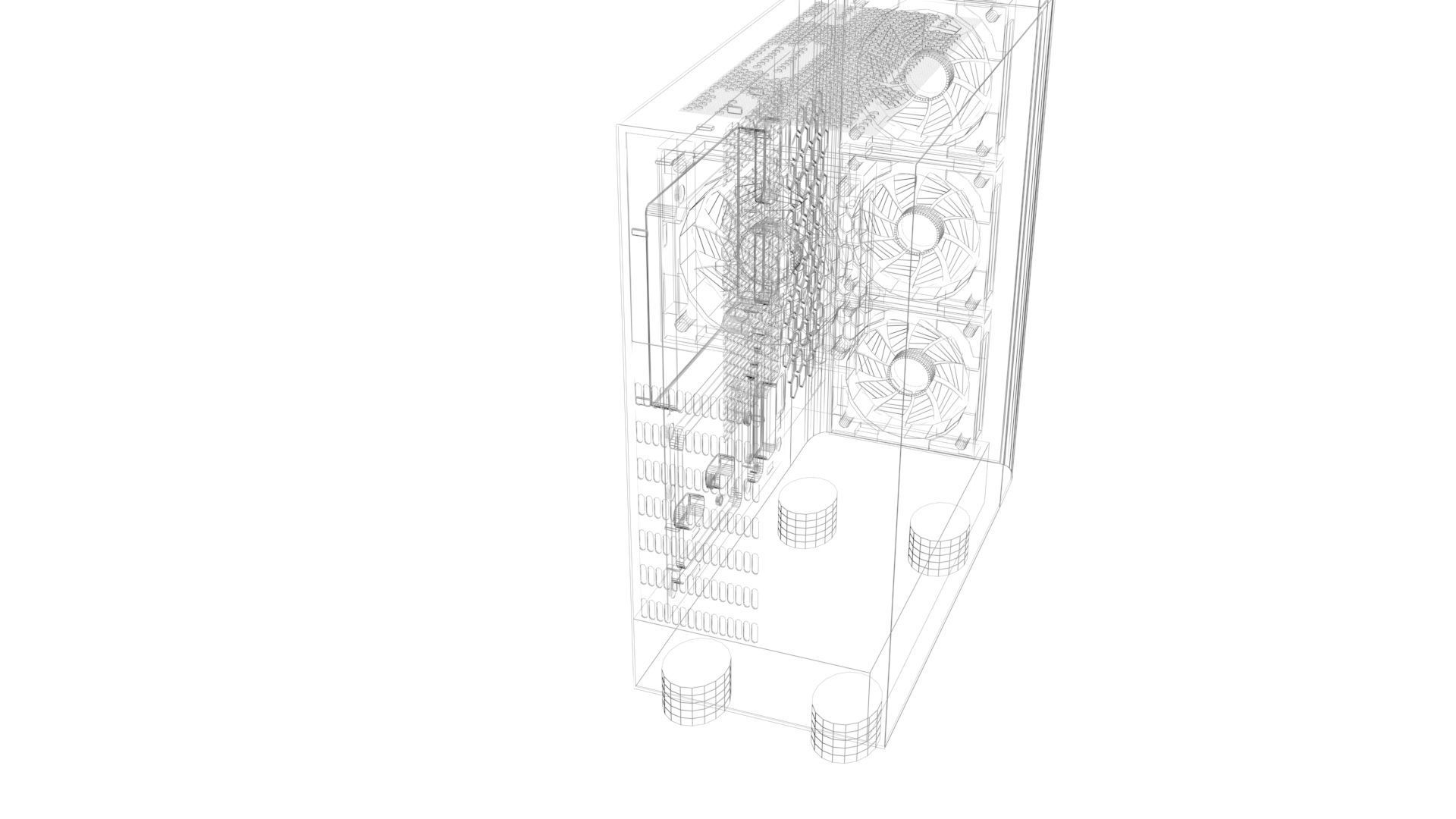 Full Open PC Case 3D model | CGTrader