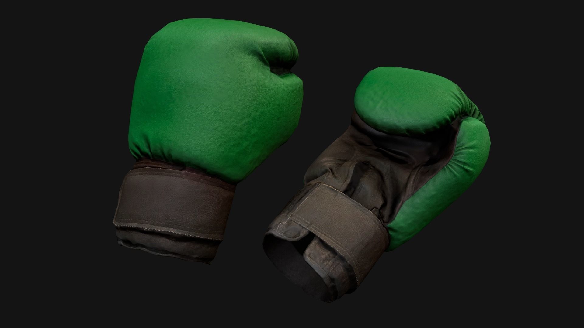3D model Boxing Gloves Green Military VR / AR / low-poly | CGTrader