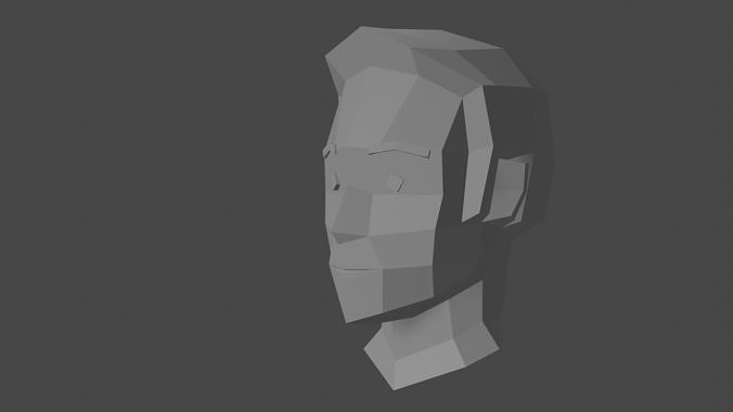 3D model Low-poly Head in low polygons VR / AR / low-poly | CGTrader