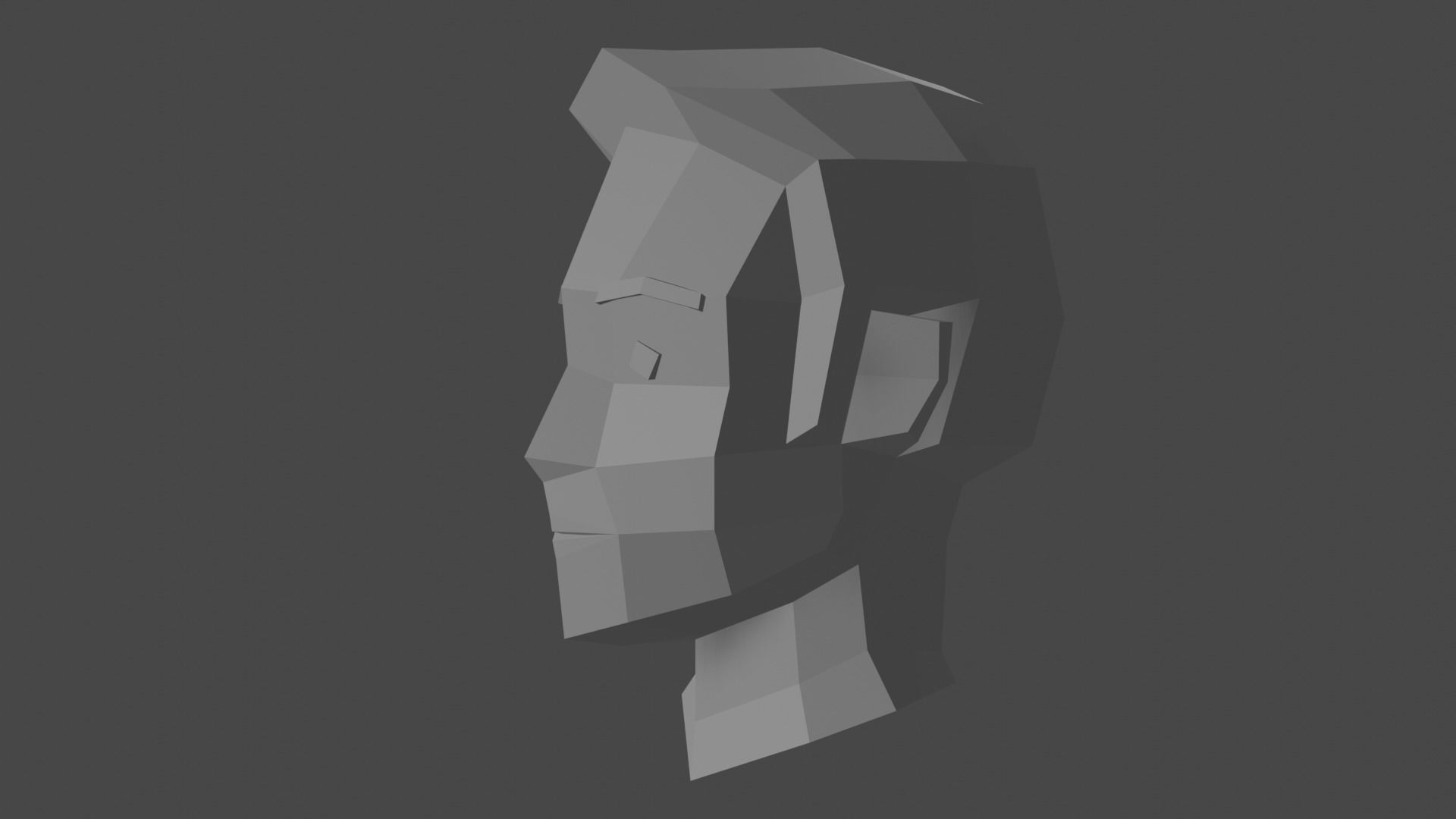 3D model Low-poly Head in low polygons VR / AR / low-poly | CGTrader