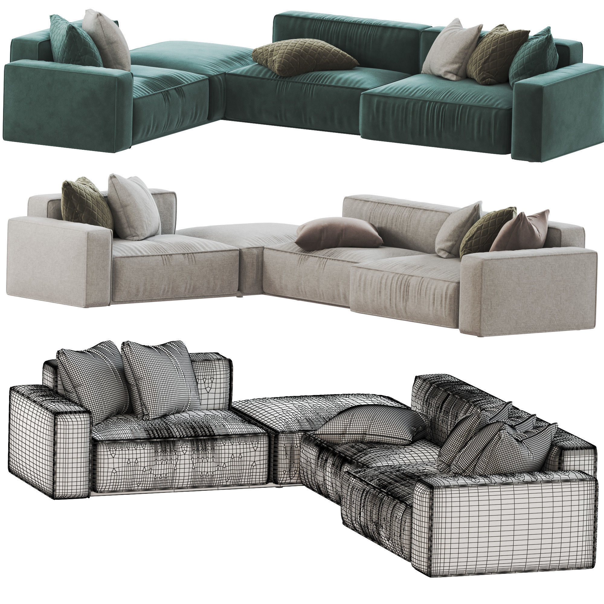 MARECHIARO Sofa By arflex 3D model | CGTrader