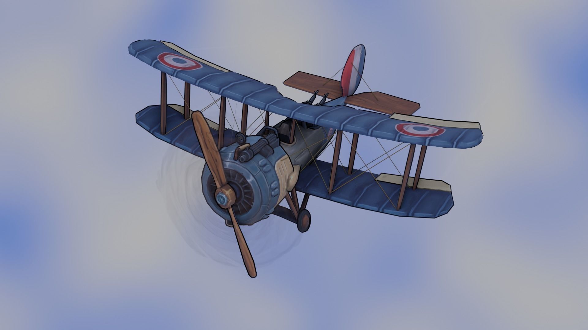 3D model Stylized WW1 Plane VR / AR / low-poly | CGTrader