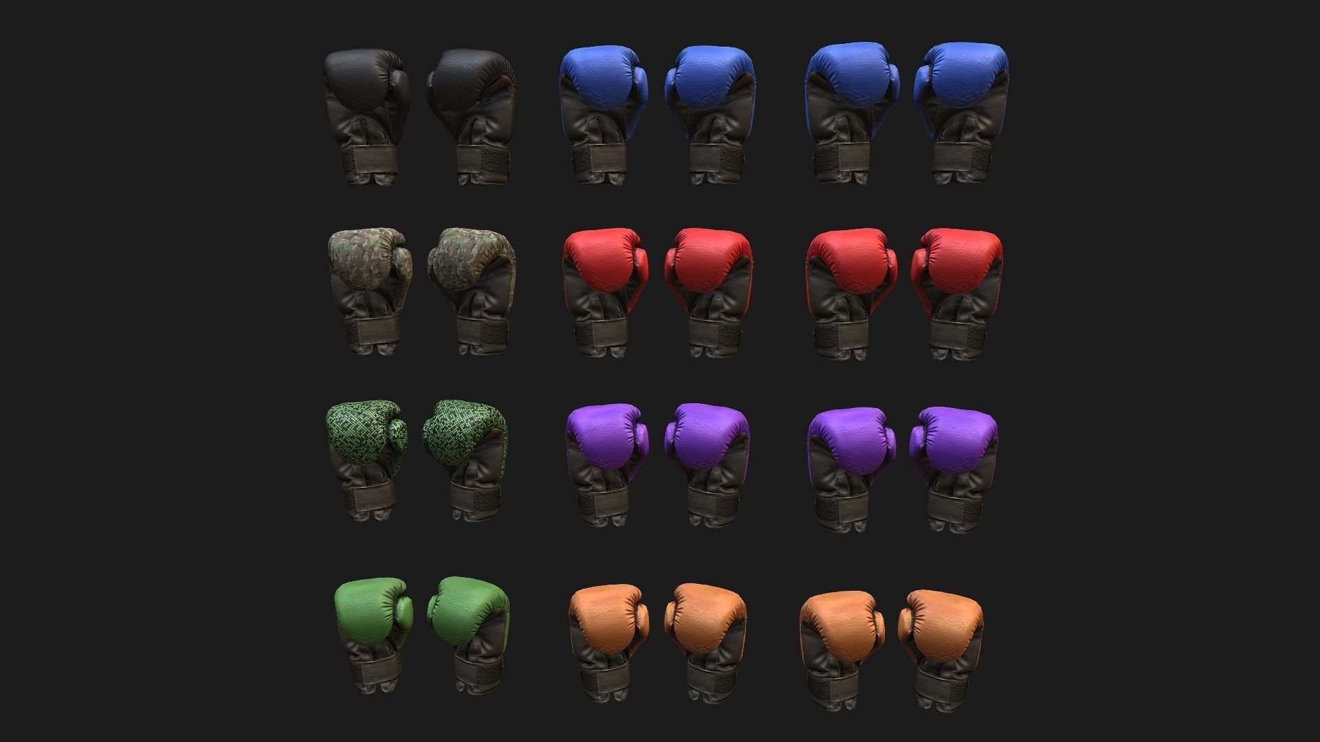 3D model Boxing Gloves Pack VR / AR / low-poly | CGTrader