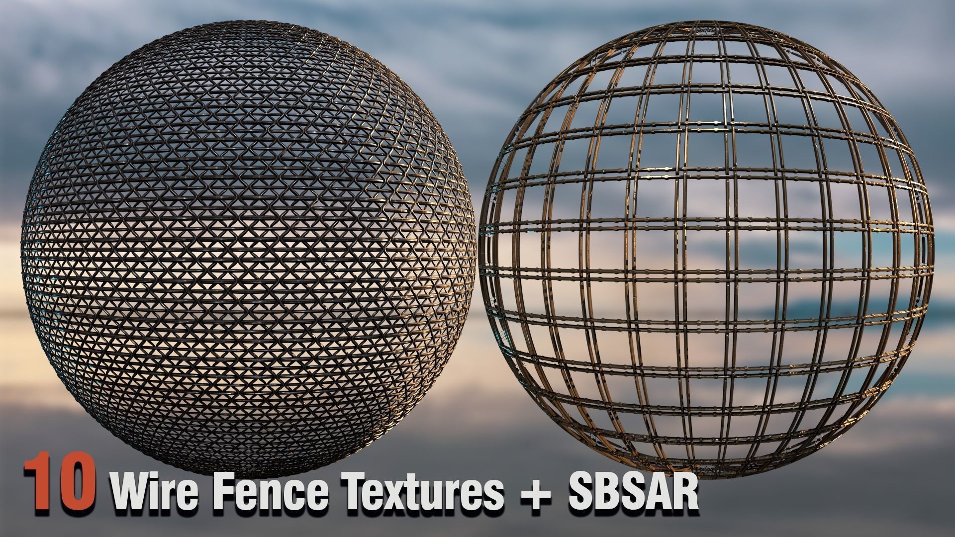 10 Wire Fence Textures -SBSAR Texture | CGTrader