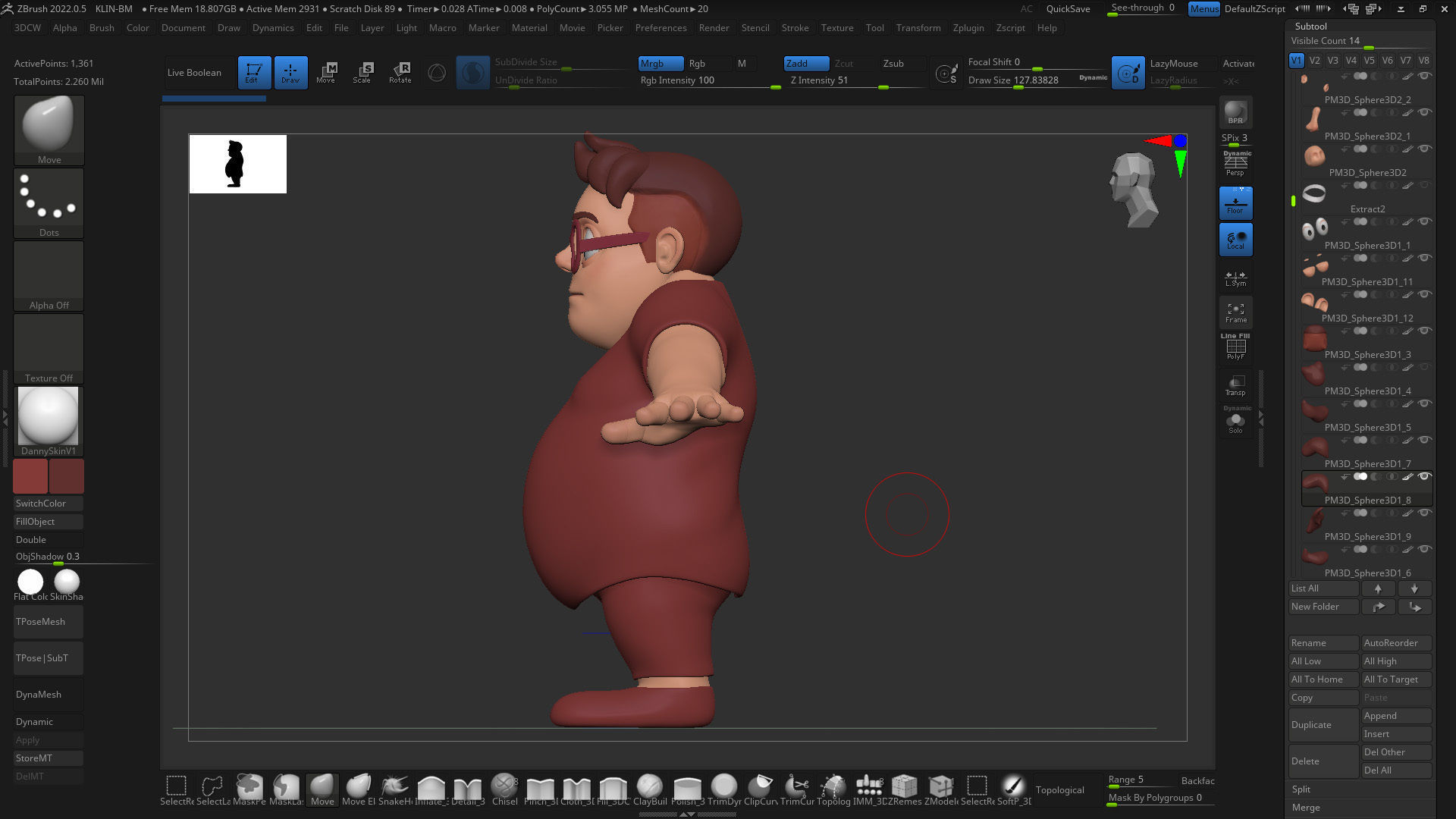Male Character Basemesh in ZBrush 2022 - Klin 3D model | CGTrader