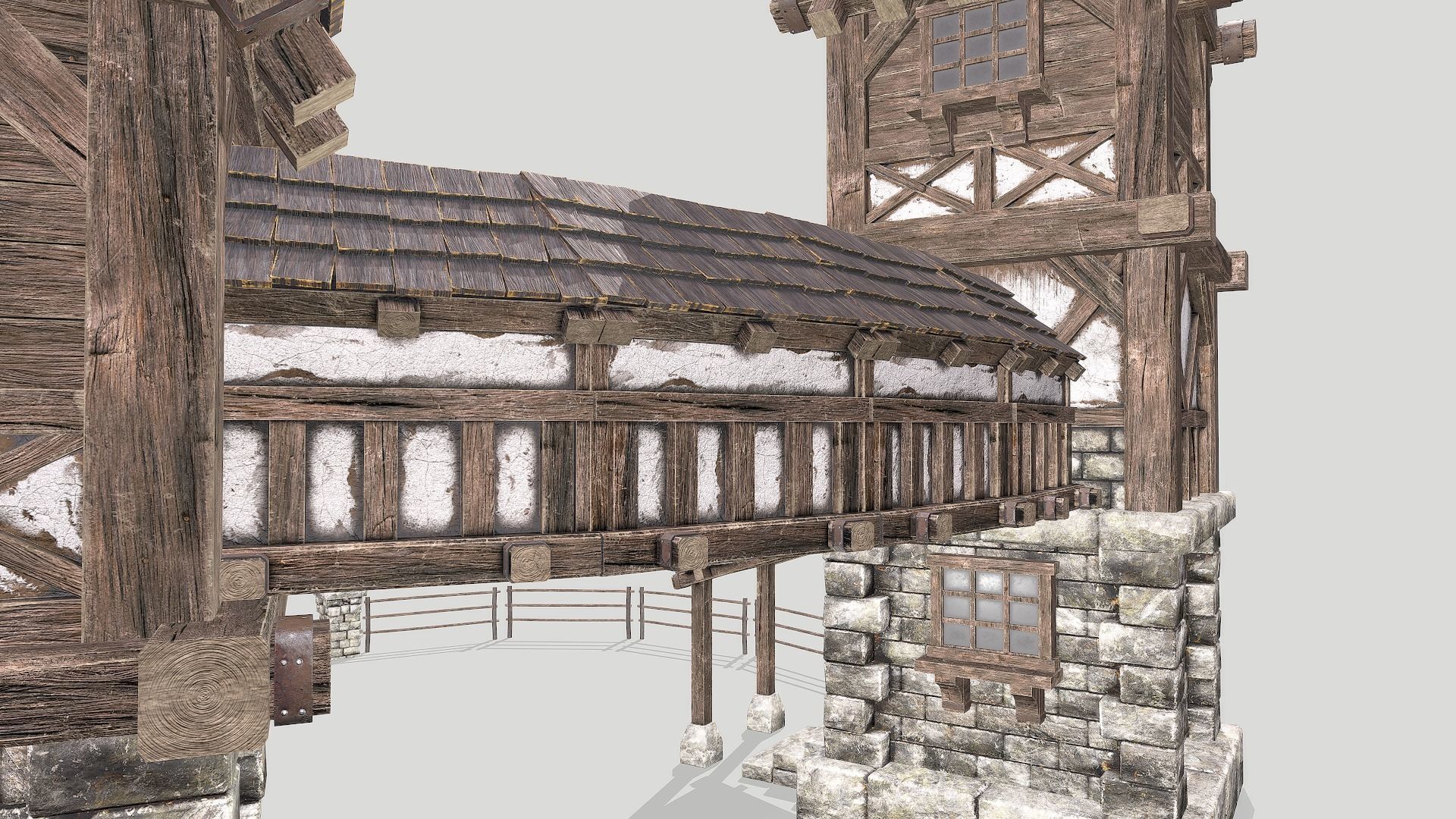 3D model Modular Medieval House VR / AR / low-poly | CGTrader