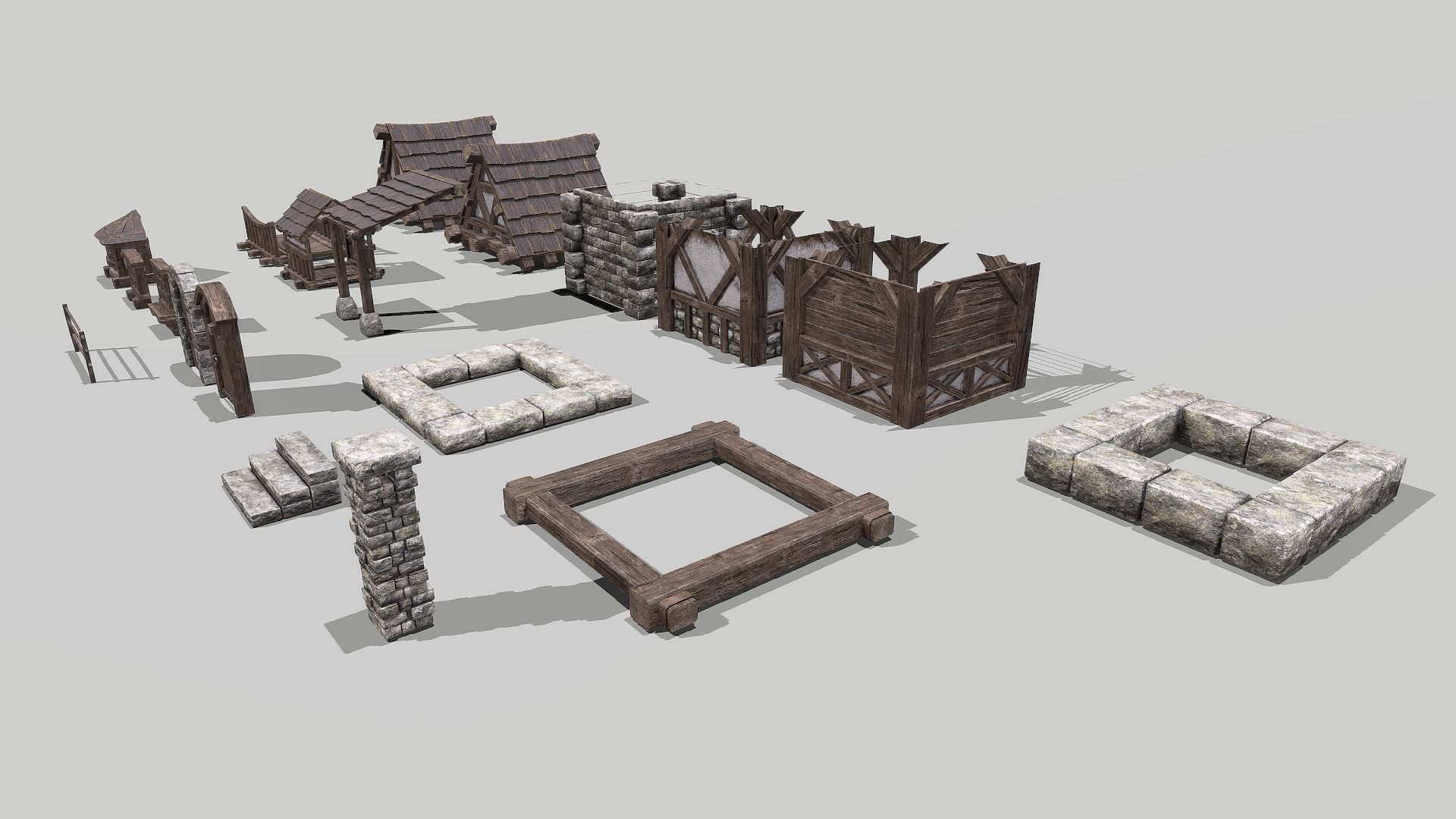 3D model Modular Medieval House VR / AR / low-poly | CGTrader