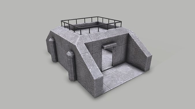 3D model Military Bunker VR / AR / low-poly | CGTrader
