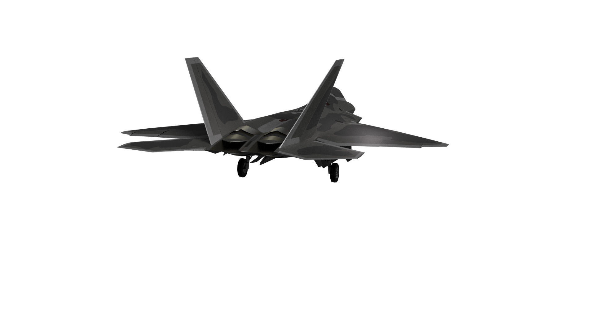 3D model USA FF-22A Raptor Stealth Fighter Jet VR / AR / low-poly ...