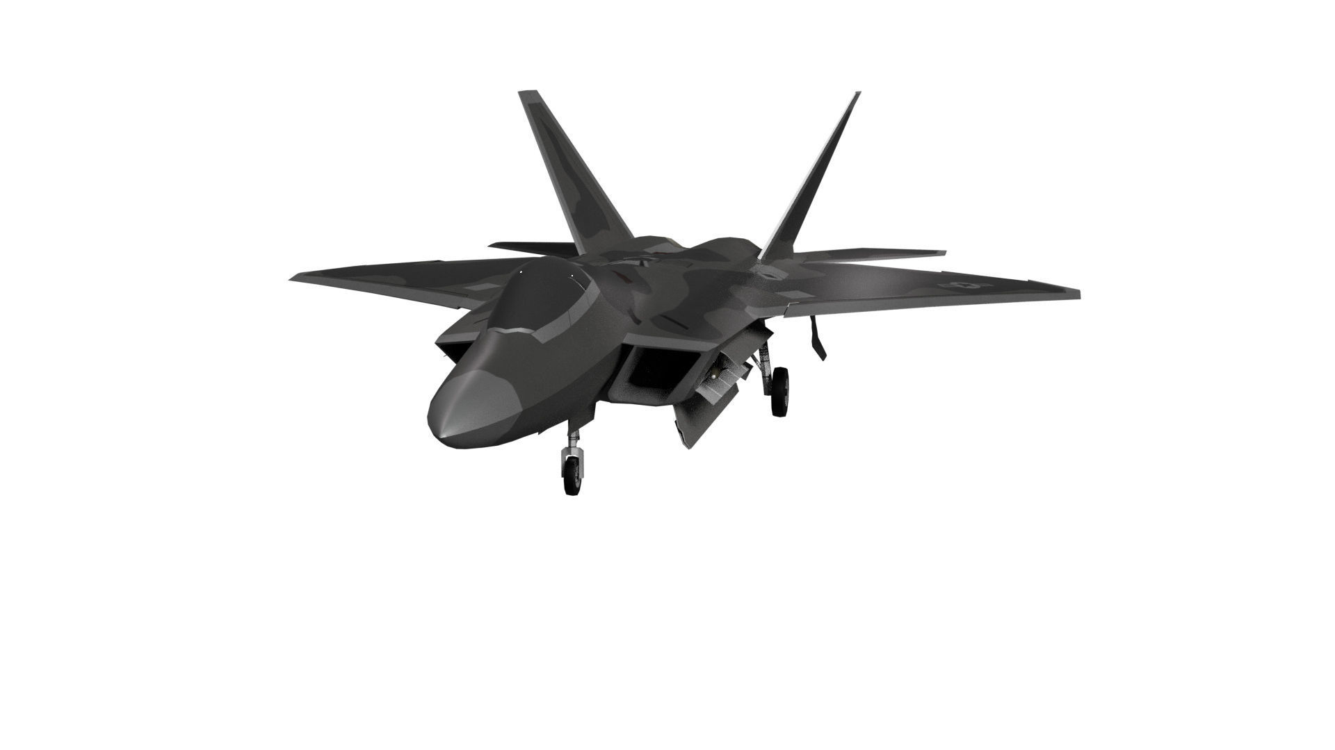 3D model USA FF-22A Raptor Stealth Fighter Jet VR / AR / low-poly ...