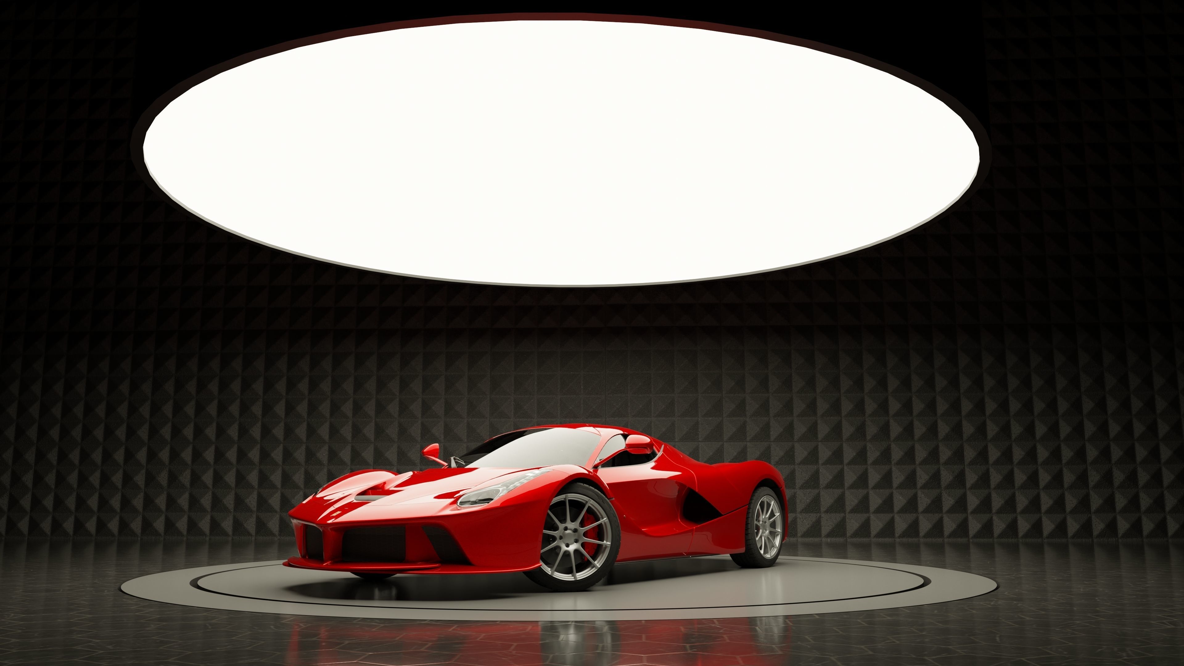 3D model Car Exposition - Showroom Render Scene VR / AR / low-poly ...