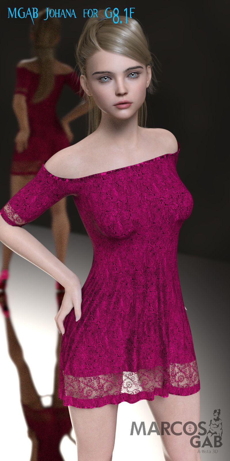 MGAB Johana for Genesis 81 Female 3D model animated rigged | CGTrader