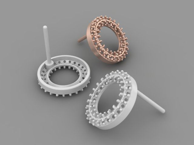 2 SIMPLE CIRCLE 3d print EARING 3D model 3D printable | CGTrader