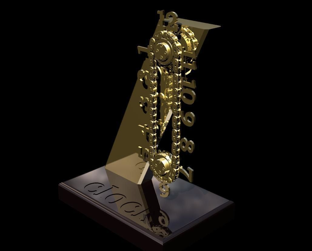 Chain Clock 3D model 3D printable | CGTrader