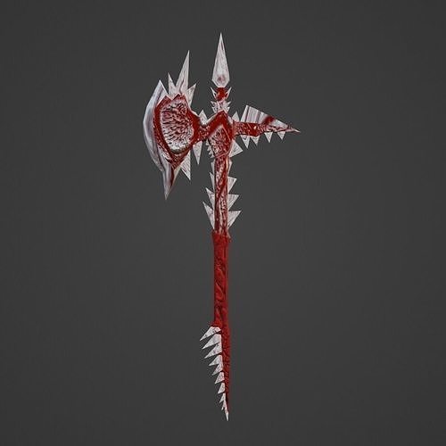 3D model Stylized lizard axe weapon PBR low-poly Game ready VR / AR ...