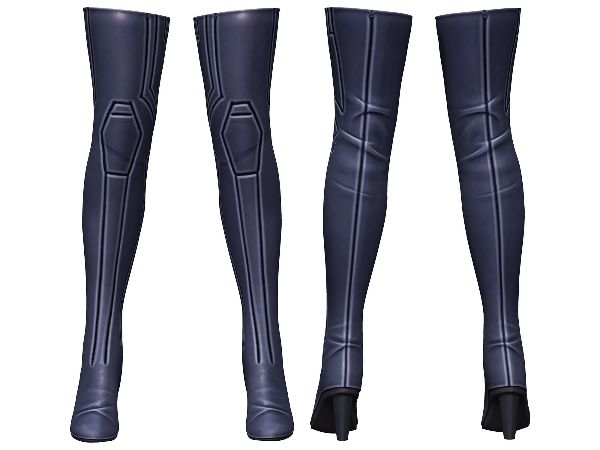 3D model Sci-fi Officer Scientist Secretary Outfit VR / AR / low-poly ...