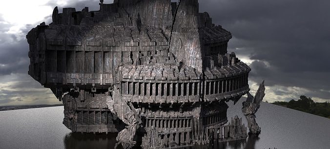 Aztec Temple ship 3 3D model | CGTrader