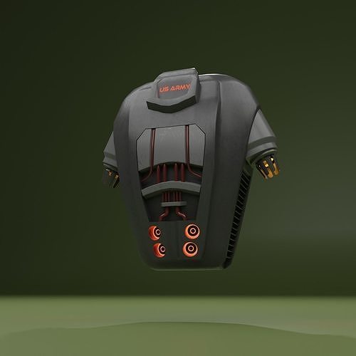 Sci-fi military jetpack 3D model | CGTrader