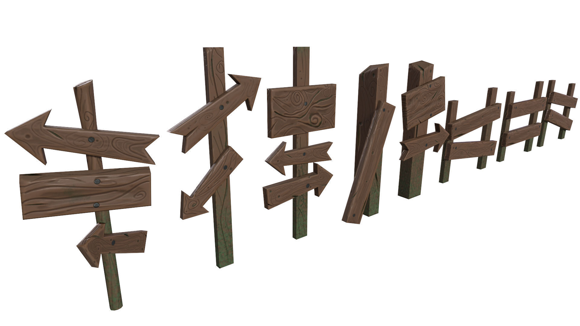 3D model Set of pointers and fences VR / AR / low-poly | CGTrader