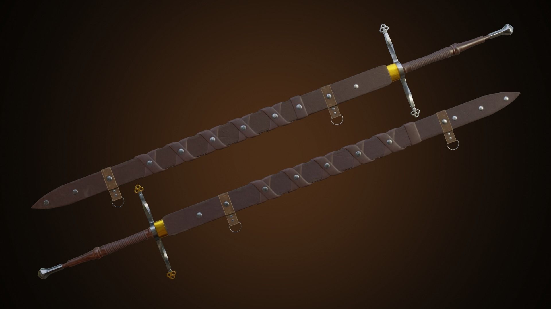 3D model Two hand sword VR / AR / low-poly | CGTrader