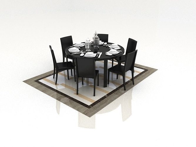 dining table 3D model | CGTrader