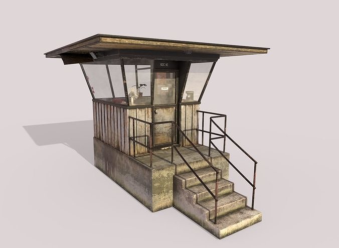 Old Security Booth 3D model | CGTrader