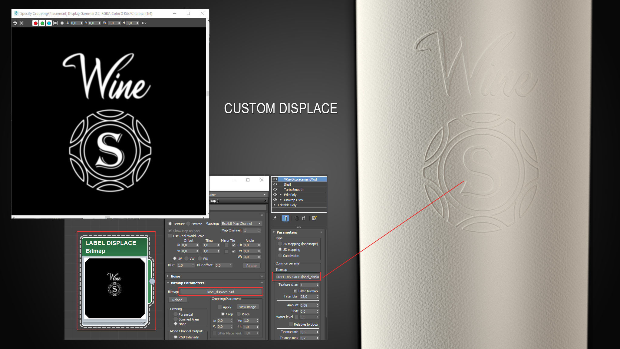 Customizable Wine Label 3D Model 3D model | CGTrader