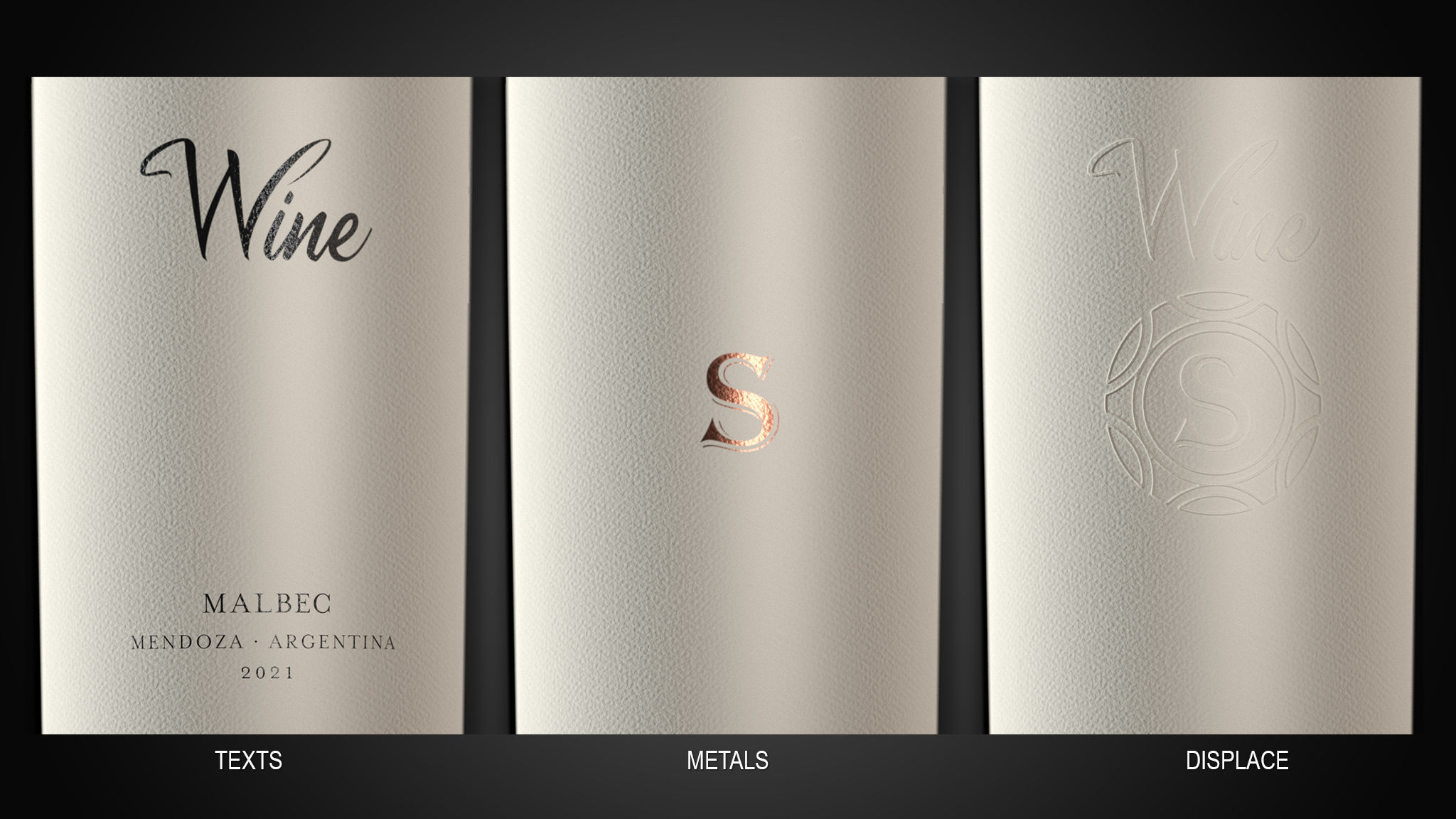 Customizable Wine Label 3D Model 3D model | CGTrader