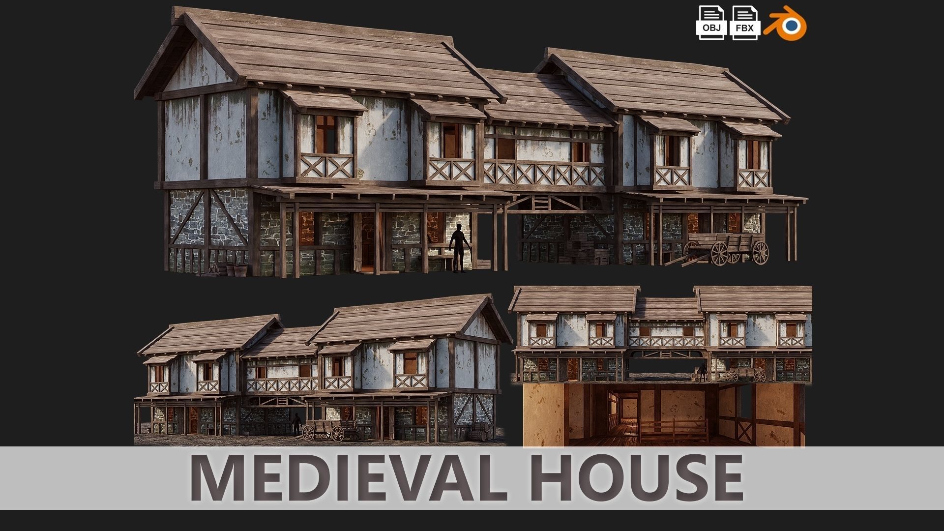 3D model 1 - 100 OLD MEDIEVAL HISTORICAL BUILDINGS PACK 4K GameReady VR ...