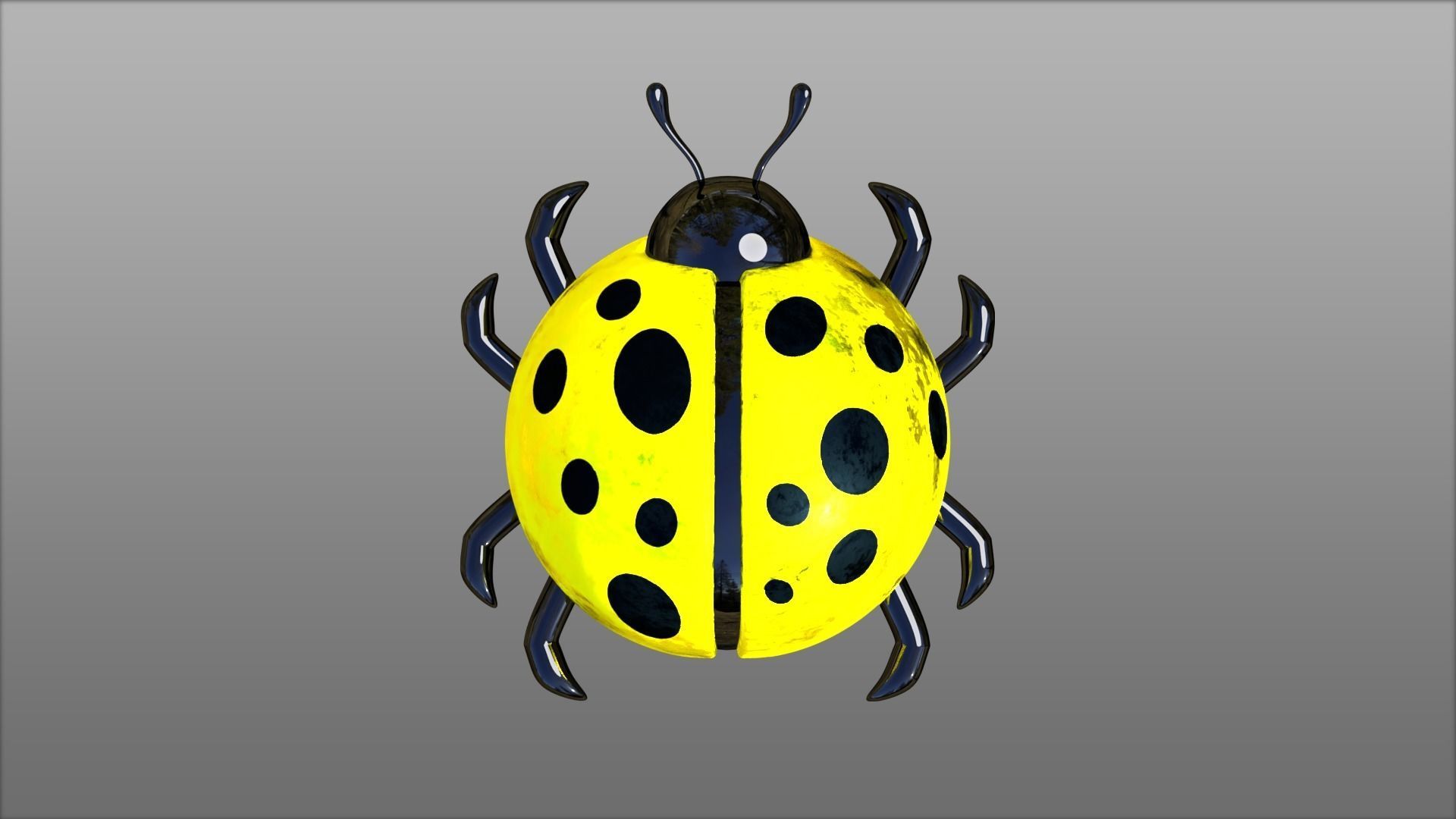 Yellow ladybug 3D model | CGTrader
