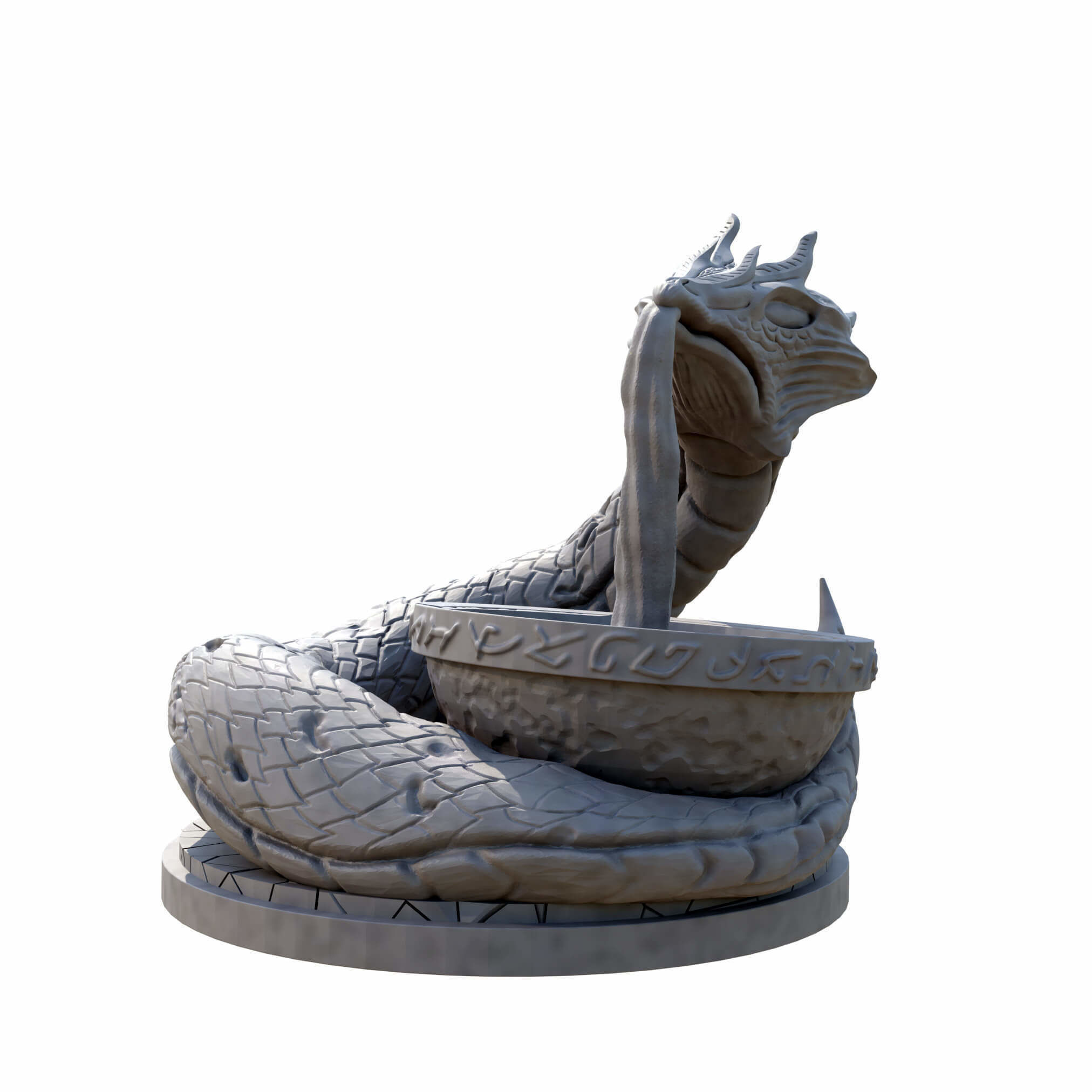 Sea Serpent Water Fountains and Statues Fantasy Terrain 3D model 3D ...