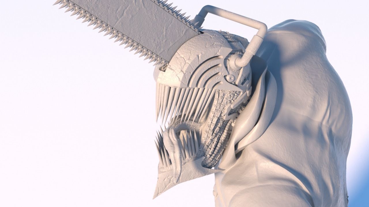 Chainsaw Man bust 3D model 3D printable | CGTrader