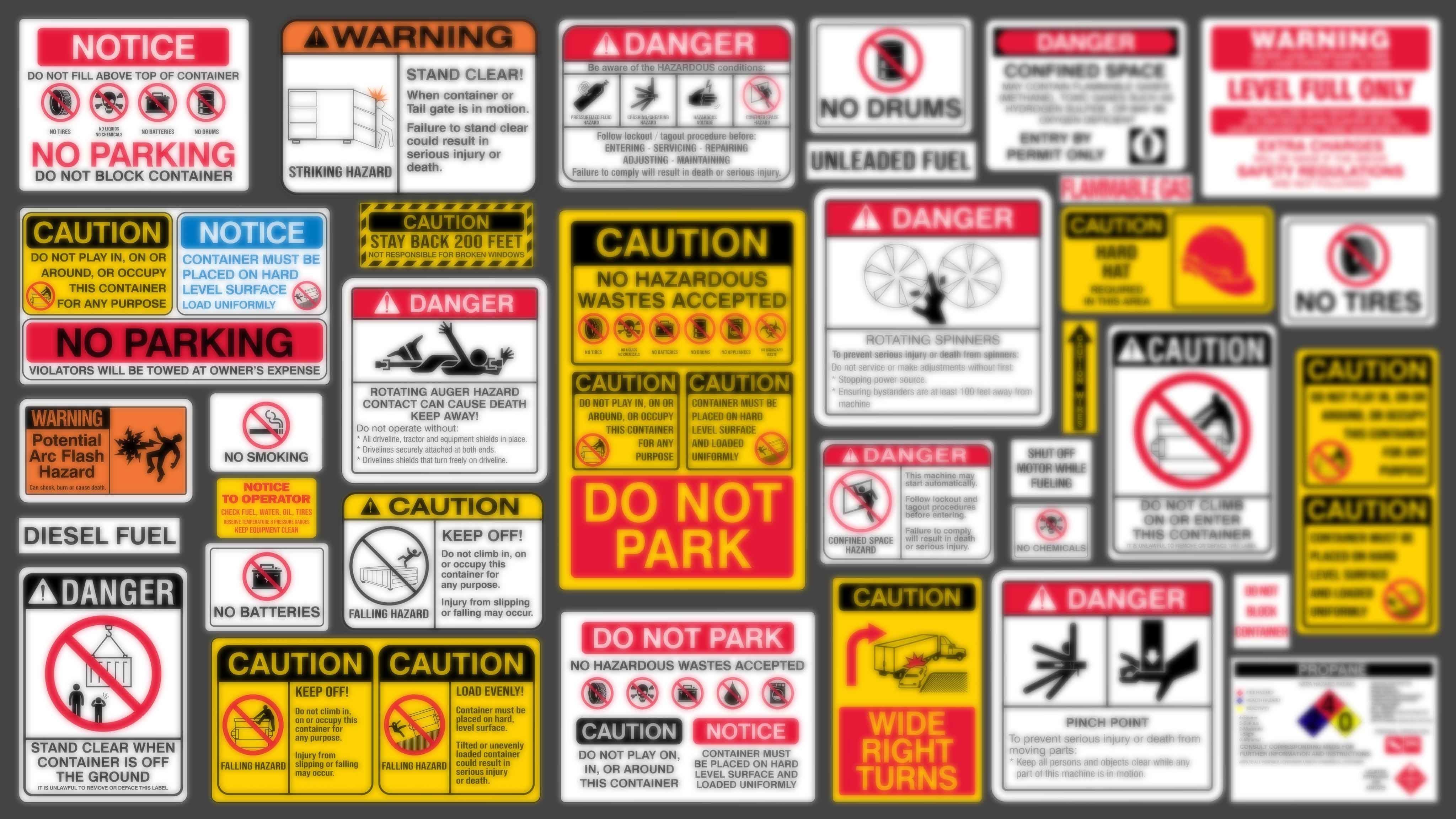 Industrial Sign Decal vol 02 Sticker and Decal generator Texture | CGTrader