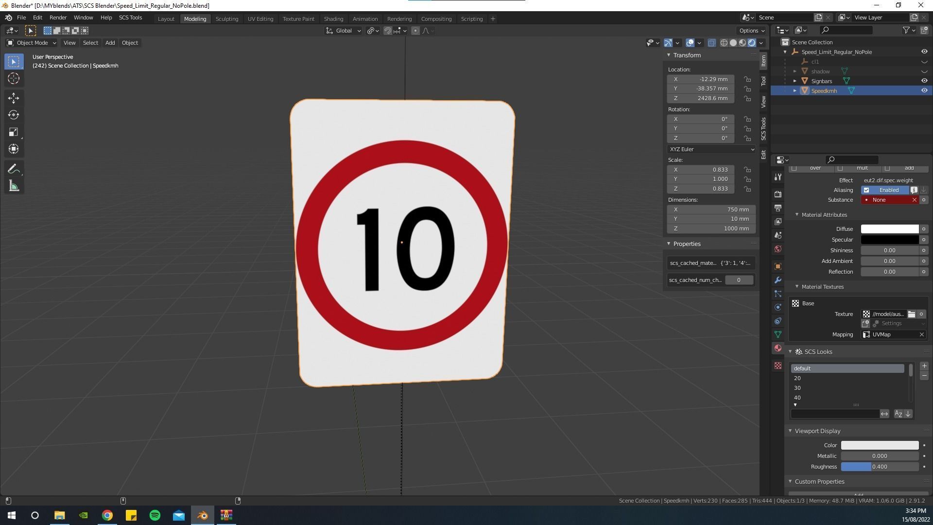 3D model Australian Road Speed Signs VR / AR / low-poly | CGTrader