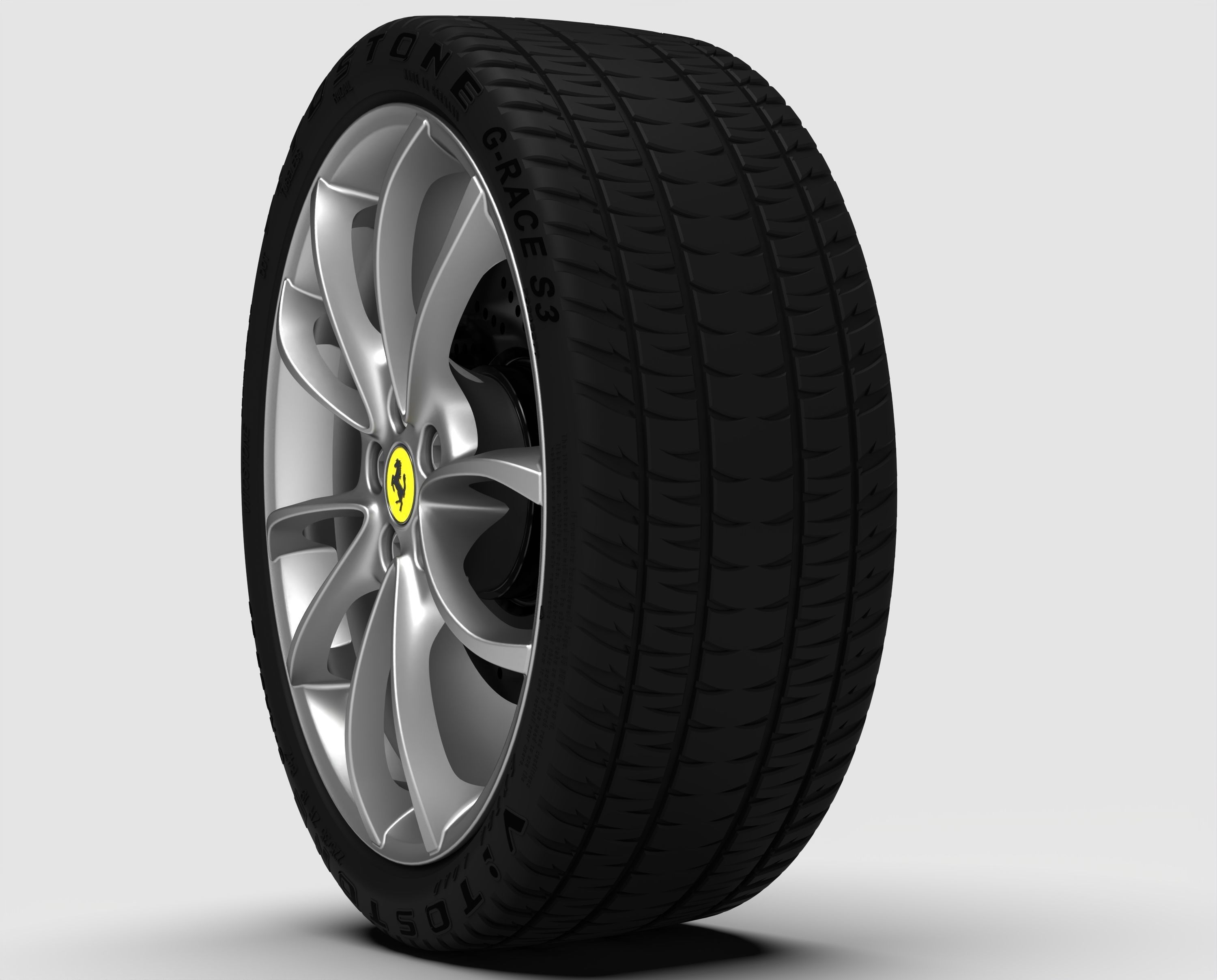 Original Ferrari F430 rim wheel front 7-5 x 19 BBS design 3D model ...
