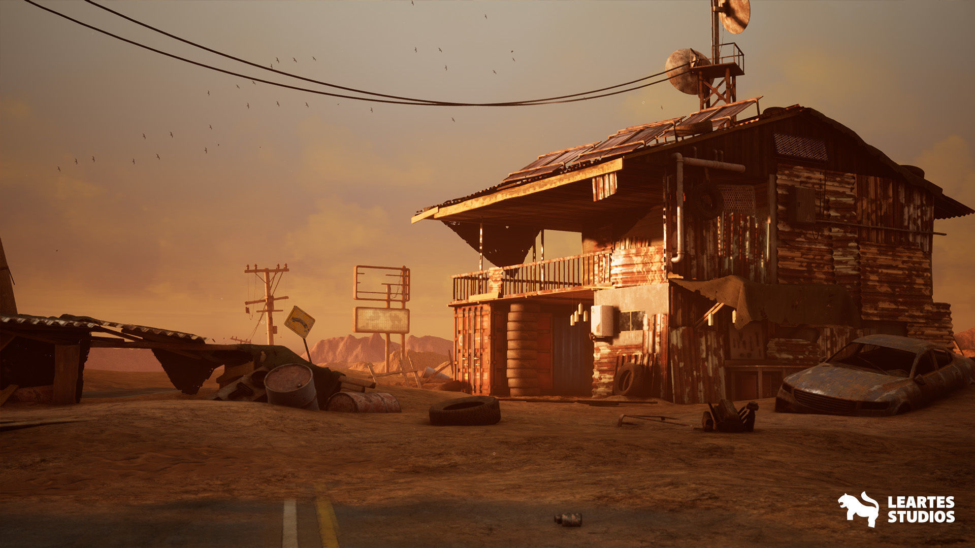 3D model Post Apocalyptic Desert Environment VR / AR / low-poly | CGTrader